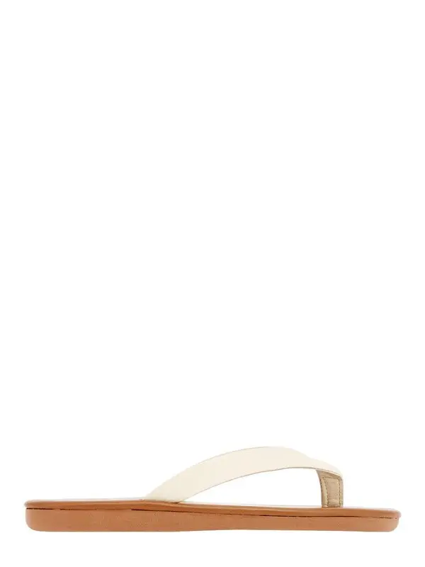 ANCIENT GREEK SANDALS Saionara Leather Flip Flops - Cream