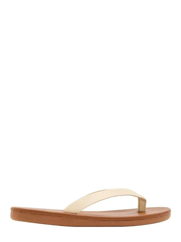 ANCIENT GREEK SANDALS Saionara Leather Flip Flops - Cream