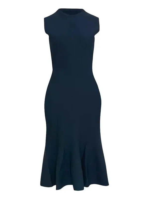 Stella McCartney Sleeveless Fluted-hem Midi Dress - Blue