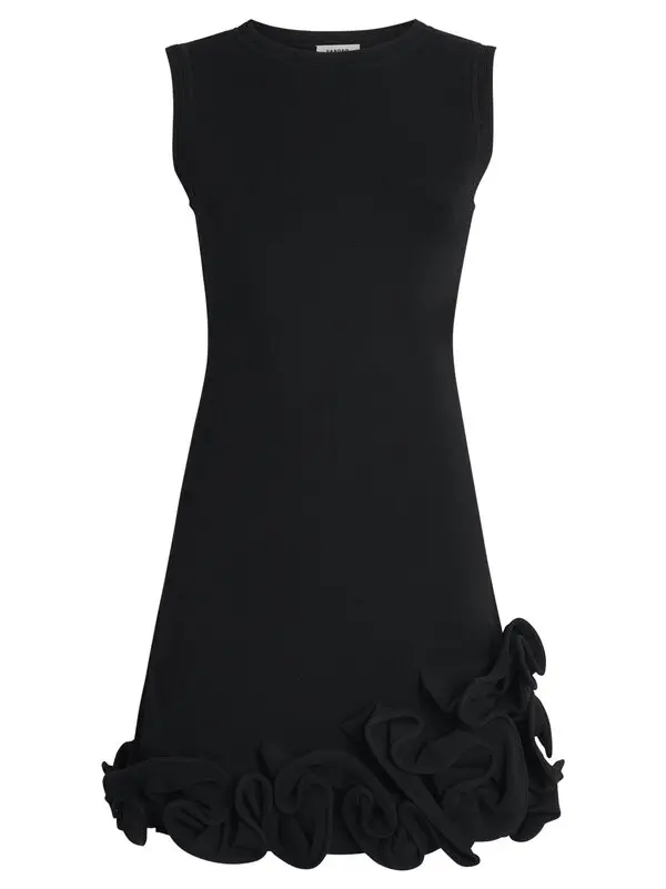 Sandro Ruffle Hem Mini Dress - Black