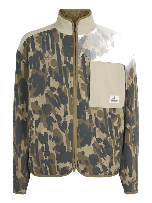 MALBON Tour Divot Sherpa Jacket - Brown