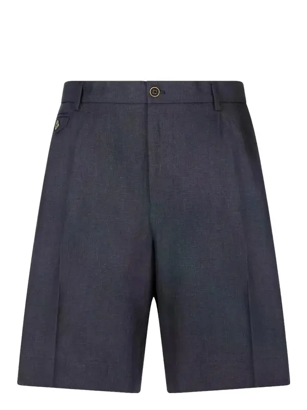 Dolce & Gabbana Linen Tailored Shorts - Blue