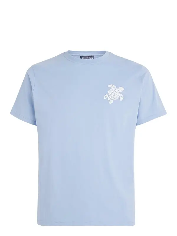 Vilebrequin Organic Cotton Embroidered T-shirt - Blue