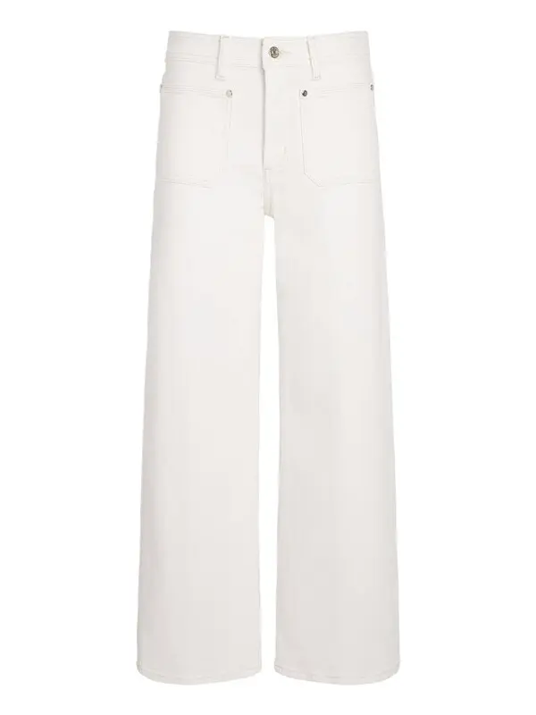 FRAME Le Slim Palazzo High-rise Wide-leg Jeans - White