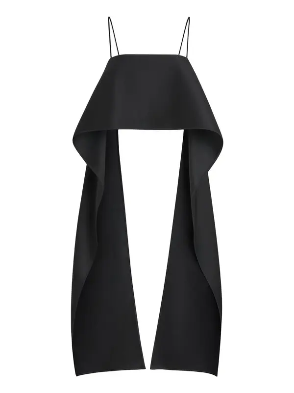 Camilla And Marc Draped Satin Top - Black