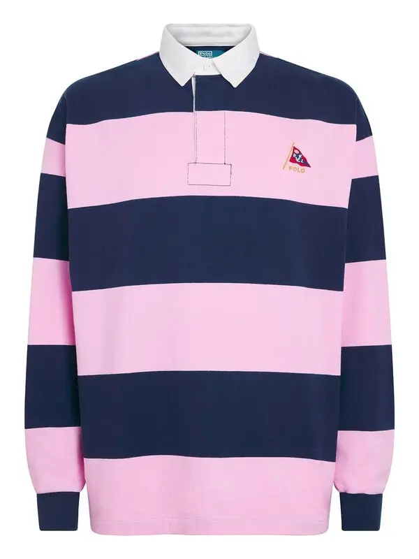 Polo Ralph Lauren Cotton Stripe Rugby Shirt - Pink