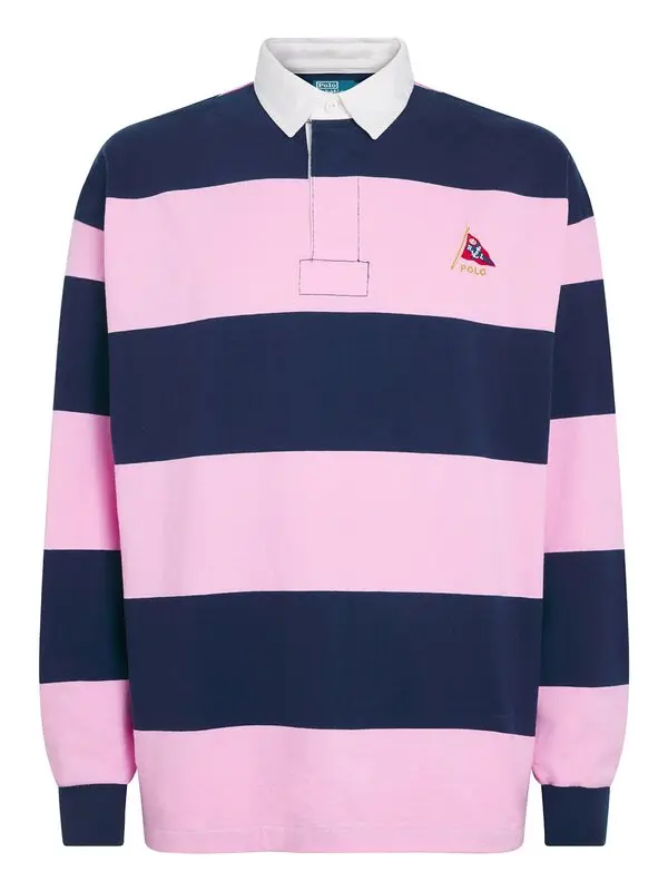 Polo Ralph Lauren Cotton Stripe Rugby Shirt - Pink