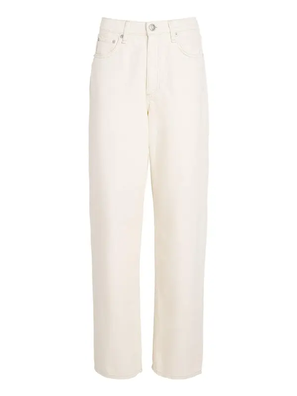 Rag & Bone Shea Straight Jeans - Ivory