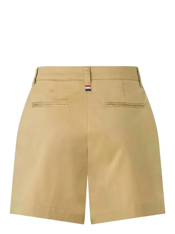 CONTE OF FLORENCE Logo Plaque Shorts - Neutrals