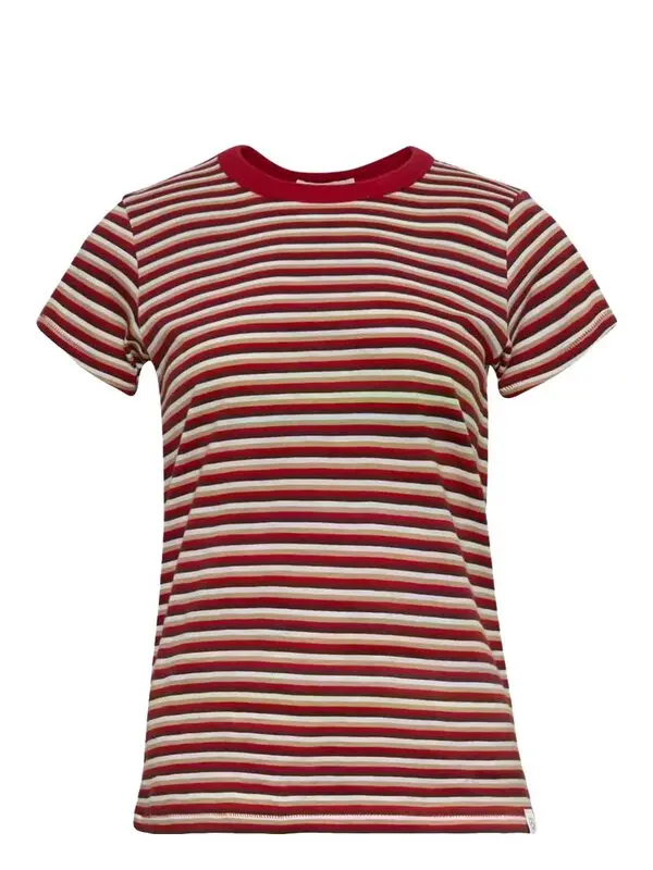 Rag & Bone Slub Striped T-shirt - Red