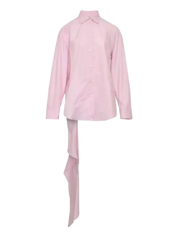 MSGM Asymmetrical Detail Shirt - Pink