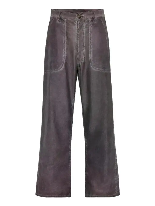 MAISON MARGIELA Wide-leg Trousers With Stitched Pocket Detail - Grey