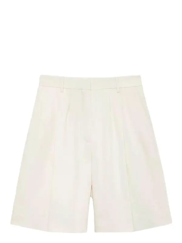 ANINE BING Brice Pleated Shorts - Neutrals