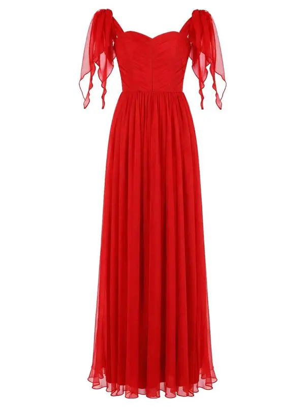 ROSERRY Elizabeth Silk Gown Red - Green