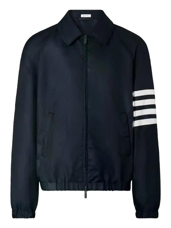 Thom Browne Shiny Ripstop 4-bar Track Jacket - Blue