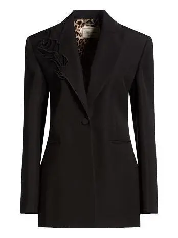 Blumarine Single-breasted Virgin Wool Blazer - Black