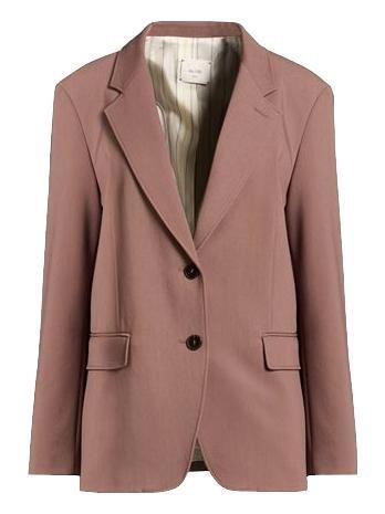 ALYSI Single-breasted Twill Blazer - Light Brown