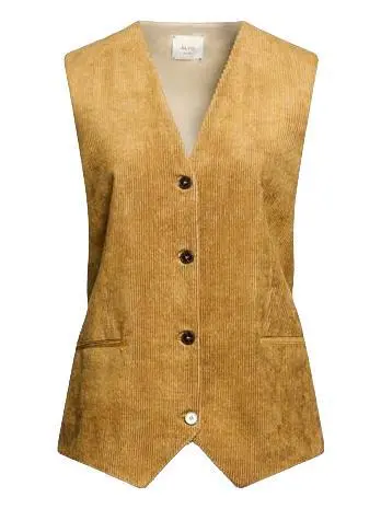 ALYSI Viscose Tailored Vest - Gold