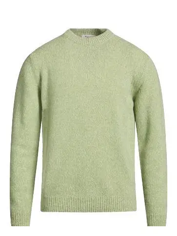 WOOL & CO Lime Mélange Crewneck Sweater - Green