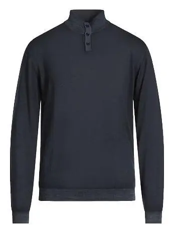 WOOL & CO Merino Wool Turtleneck Pullover - Navy