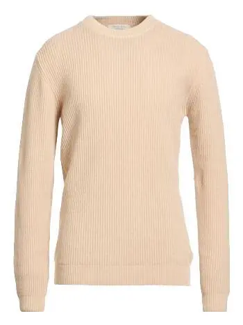 WOOL & CO Merino Wool Crewneck Sweater - Beige