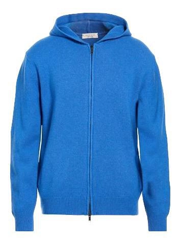 WOOL & CO Knitted Zip-up Cardigan - Azure