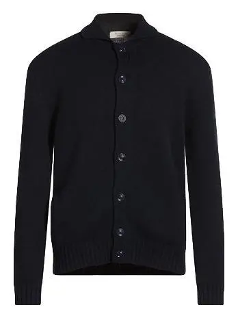 WOOL & CO Merino Wool Button-front Cardigan - Navy