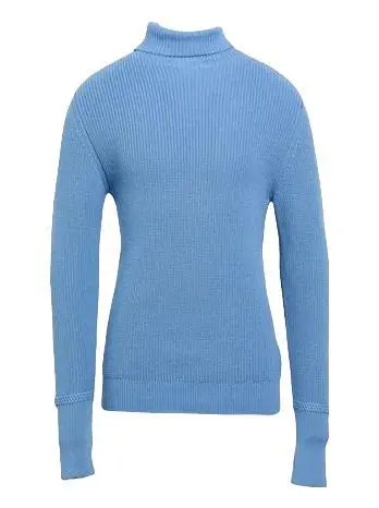 DANIELE FIESOLI Danielle Fiesoli Merino Wool Blend Turtleneck Sweater - Blue