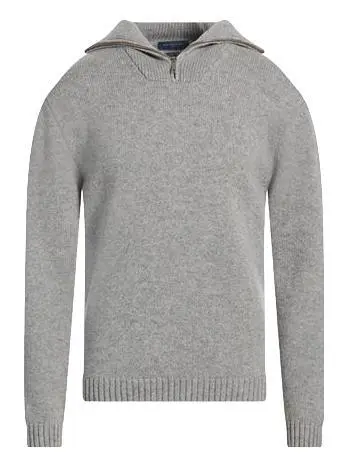 DANIELE FIESOLI Light Merino Wool Half-zip Sweater - Light Grey