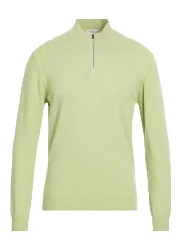 WOOL & CO Turtleneck Merino Wool And Cashmere Blend Sweater - Green