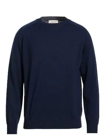WOOL & CO Merino Wool Crewneck Sweater - Blue