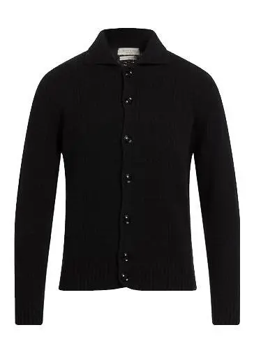 WOOL & CO Lightweight Wool Cardigan - Black