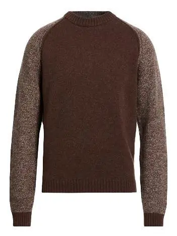 WOOL & CO Mélange Crewneck Sweater - Brown