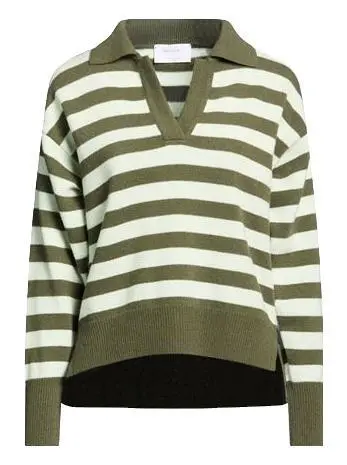 DANIELE FIESOLI Merino Wool & Cashmere Striped Sweater - Military Green