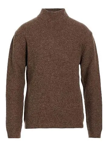 DANIELE FIESOLI Light Brown Mélange Merino Wool & Polyamide Turtleneck Sweater - Beige