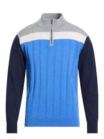 WOOL & CO Lightweight Quarter Zip Sweater - Blue