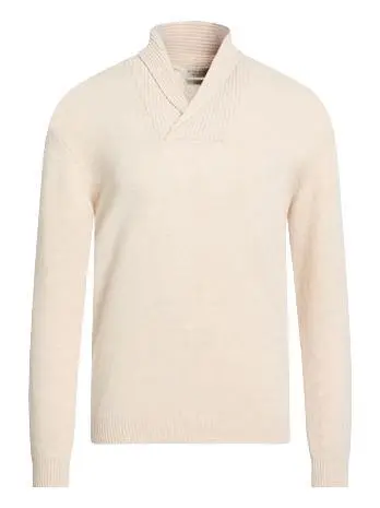 WOOL & CO Lightweight Wool V-neck Sweater - White