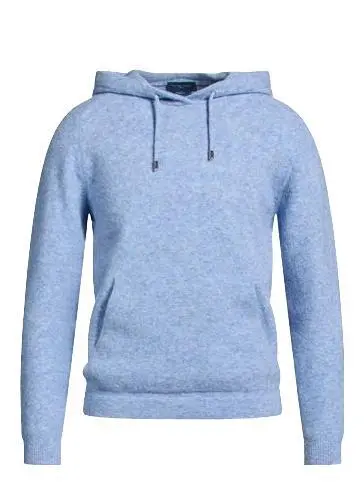 DANIELE FIESOLI Merino Wool Blend Hooded Sweater - Blue