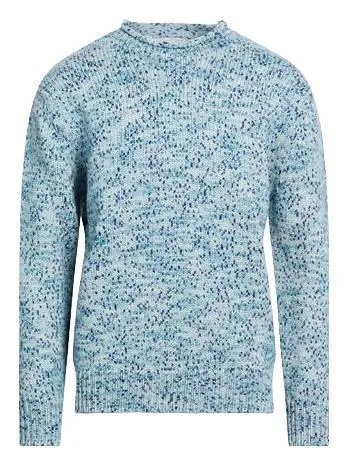 WOOL & CO Sky Merino Wool Crewneck Sweater - Blue
