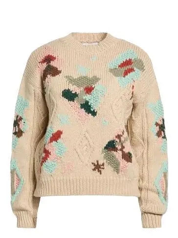 DANIELE FIESOLI Intarsia-knit Crewneck Sweater - Beige