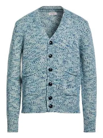 WOOL & CO Sky Merino Wool Cardigan - Blue