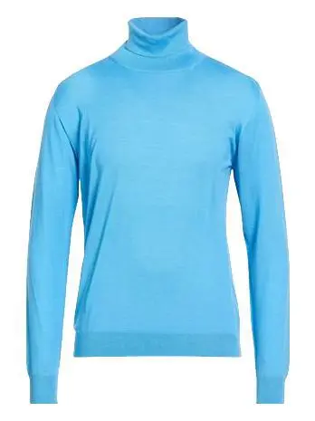 DANIELE FIESOLI Light Merino Wool Turtleneck Sweater - Blue