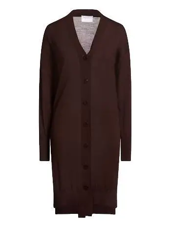 DANIELE FIESOLI Chocolate Merino Wool Cardigan - Brown