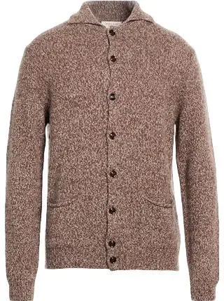 WOOL & CO Wool And Polyamide Cardigan - Brown