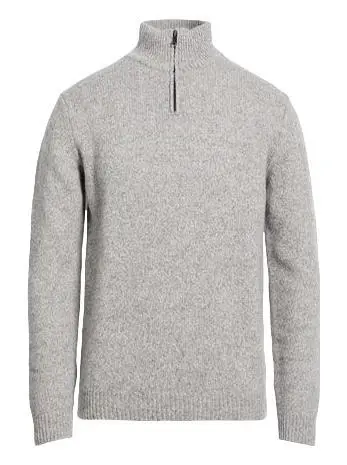 WOOL & CO Mélange Half-zip Wool And Polyamide Sweater - Grey
