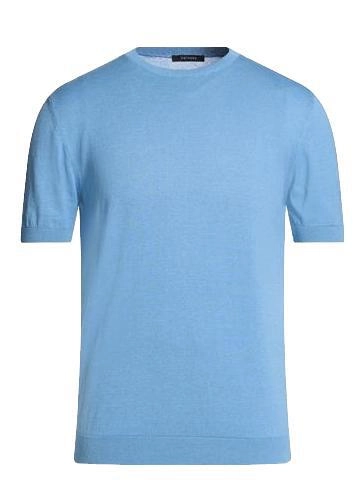 BELLWOOD Silk And Cotton Knit Sweater - Azure