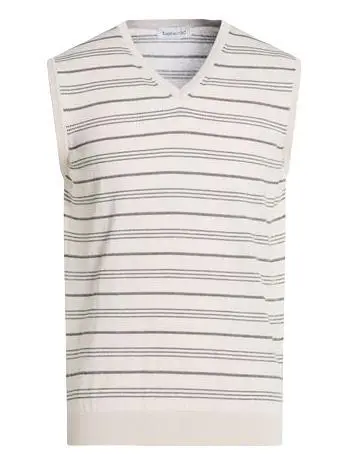 BELLWOOD Sleeveless V-neck Cotton Sweater - Beige