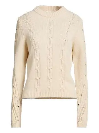 Zadig&Voltaire Cream Merino Wool Sweater With Crystal Embellishments - White