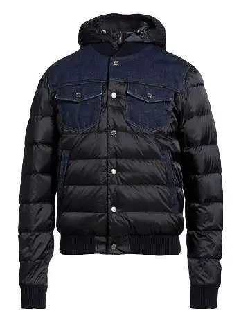 MOORER Quilted Down Puffer Jacket With Hood - Blue