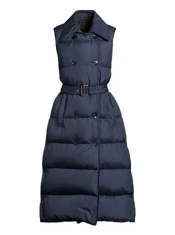 MOORER Sleeveless Puffer Coat - Navy